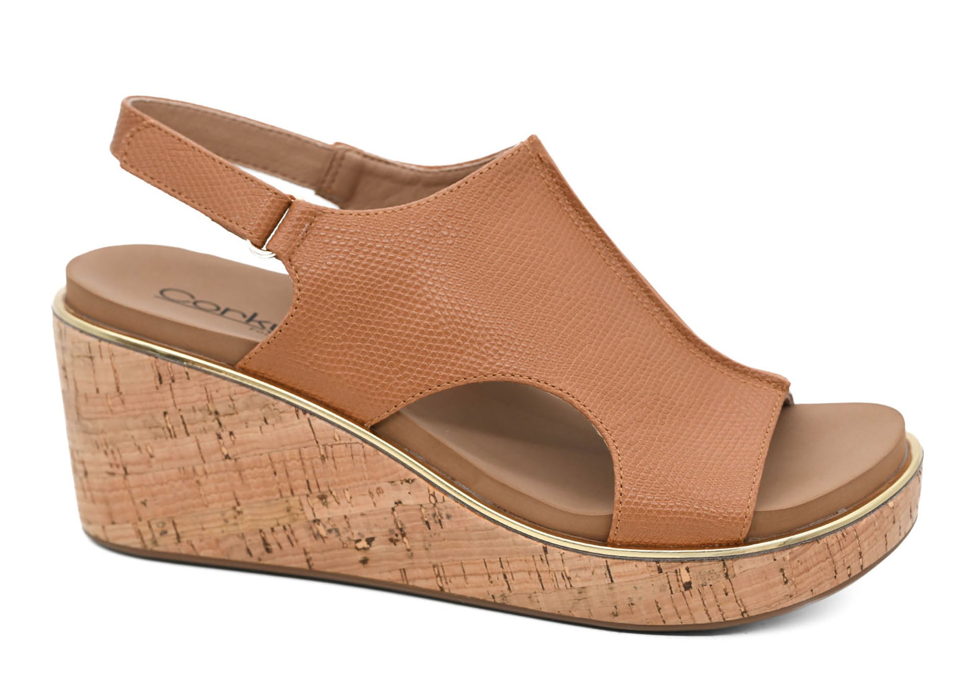 CORKY'S CARLEY WEDGE SANDALS - CAMEL LIZARD – Brianne's Boutique